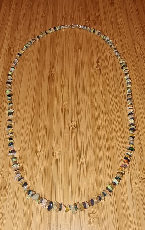 Halskette Opal- Splitter blau, gelb, weiss 51cm RAR (Neu und ...
