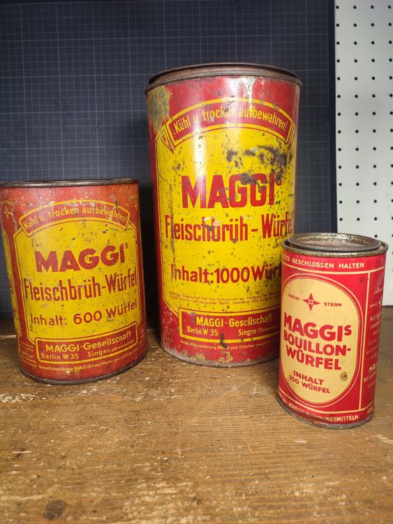 3 Wunderschöne seltene antike Blechdose MAGGI | Kaufen auf Ricardo
