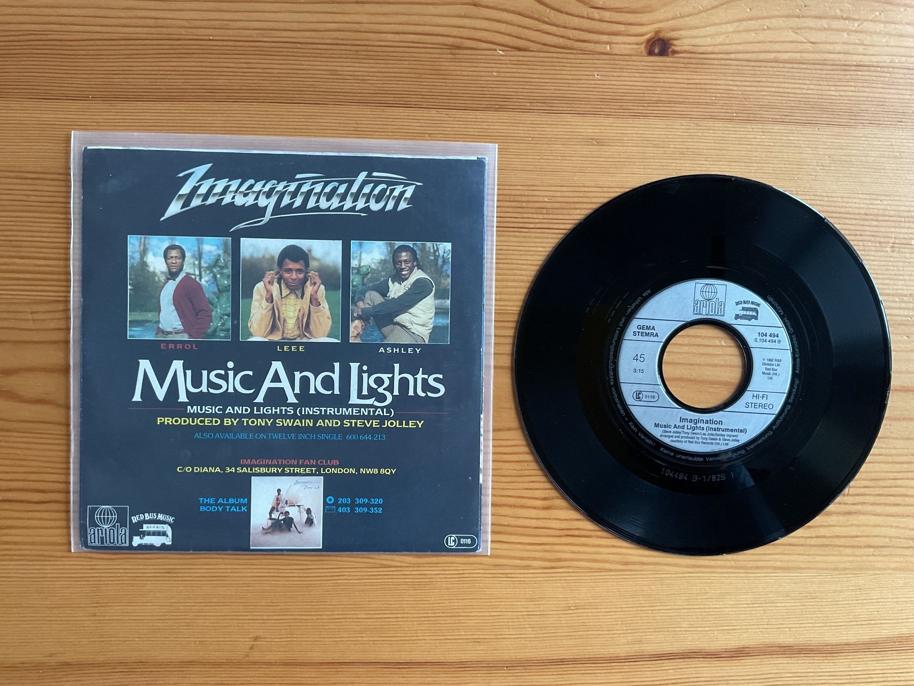 Single 7’’ - Imagination / Music And Lights (D'occasion) à Ocourt pour ...