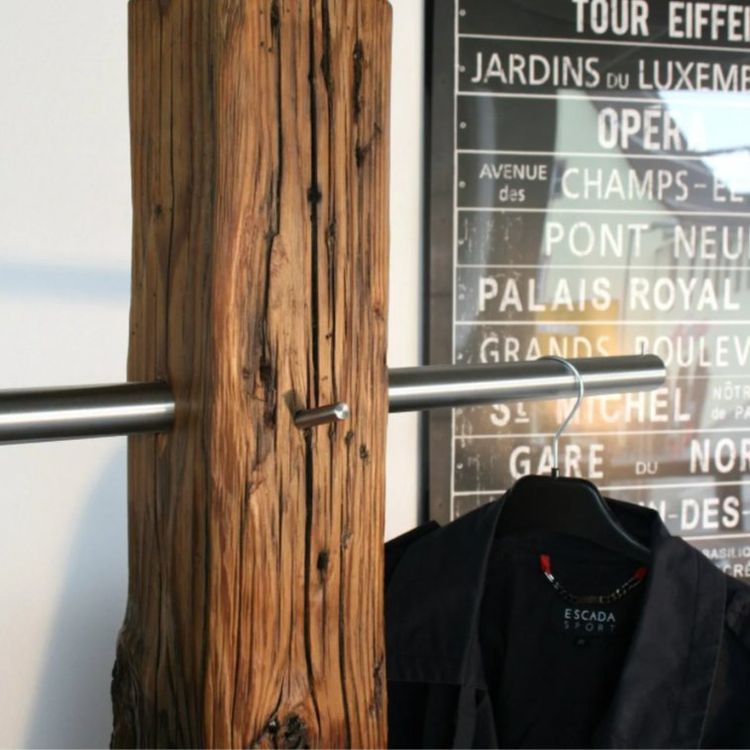 Garderobe aus Holz Rustikal - Rustic Jacket Hanger Wood (Neu und ...