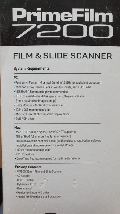 PrimeFilm7200 Film & Slide Scanner (PacificImage) (Neu (gemäss ...