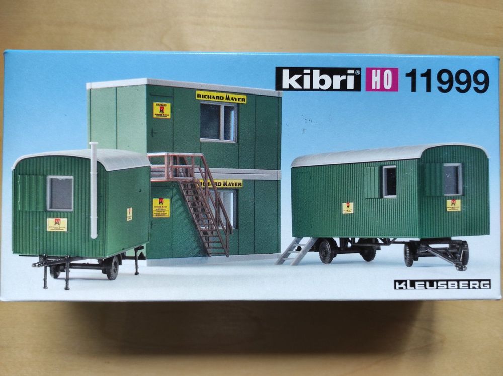 Bauwagen & Container "Kleusberg", Bausatz von Kibri H0 (Neu und originalverpackt) in La Chaux-de ...