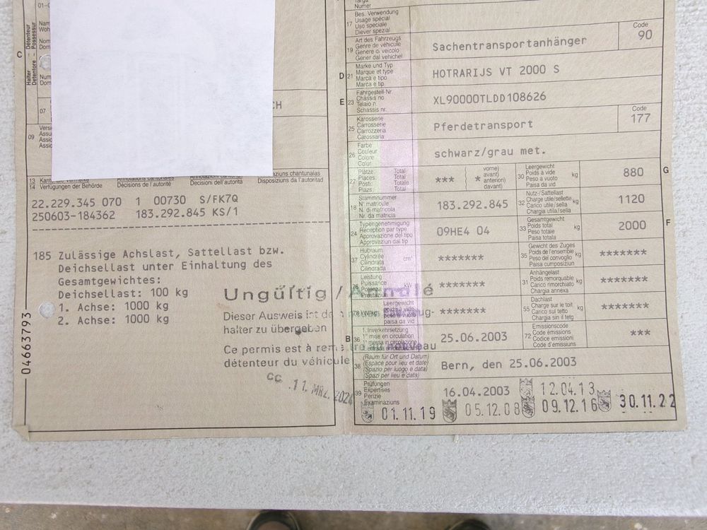 2er Pferdeanhänger ab 1.- !!!!! | Kaufen auf Ricardo