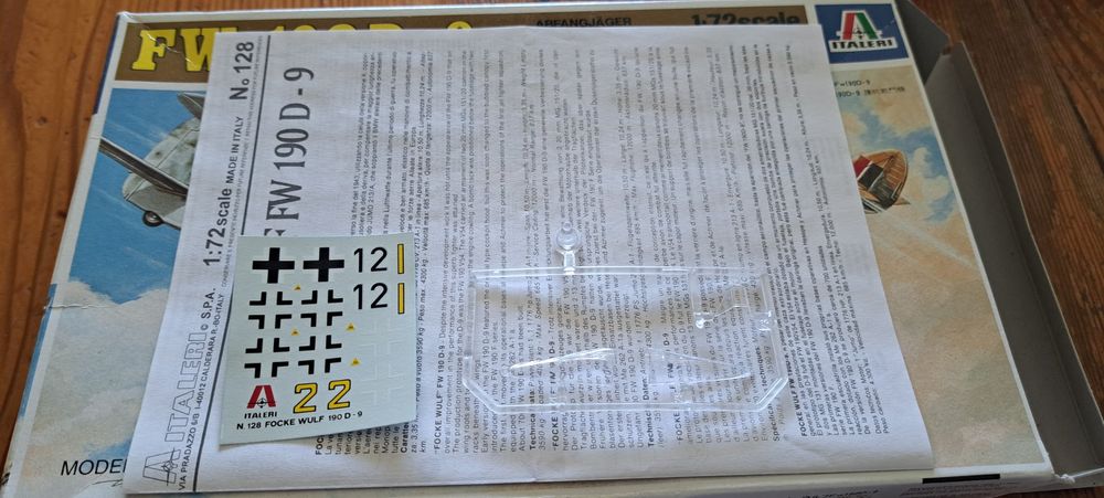 FW 190D-9 1/72 italeri 128 (Neu und originalverpackt) in Düdingen für CHF 12 – mit Lieferung auf ...