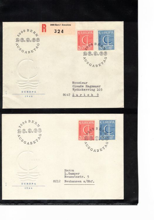 1966 FDC Europa gelaufen (Neu (gemäss Beschreibung)) in Oberwil (Dägerlen) für CHF 2 – mit ...