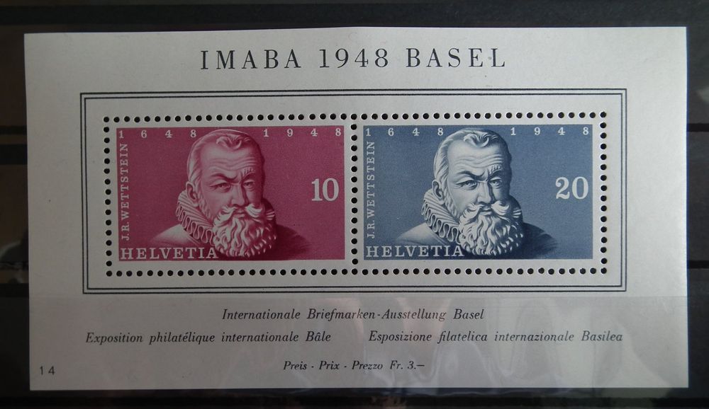 1948 Basel IMABA Block, TOP** Postfrisch | Kaufen auf Ricardo