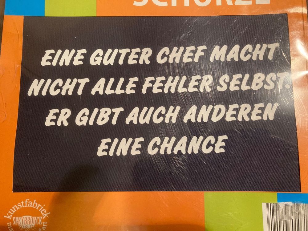 Schürze speybrouck ein guter chef ..... (Neu und originalverpackt) in Zürich für CHF 1 – mit ...