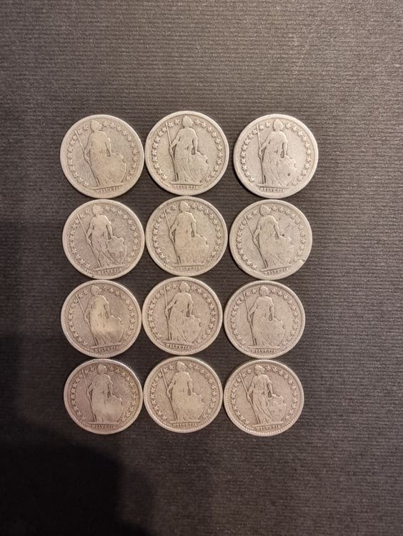 50 Rp. Rappen Franken CHF Lot Silber Münze Rar (Gebraucht) in Amriswil für CHF 57 – mit ...