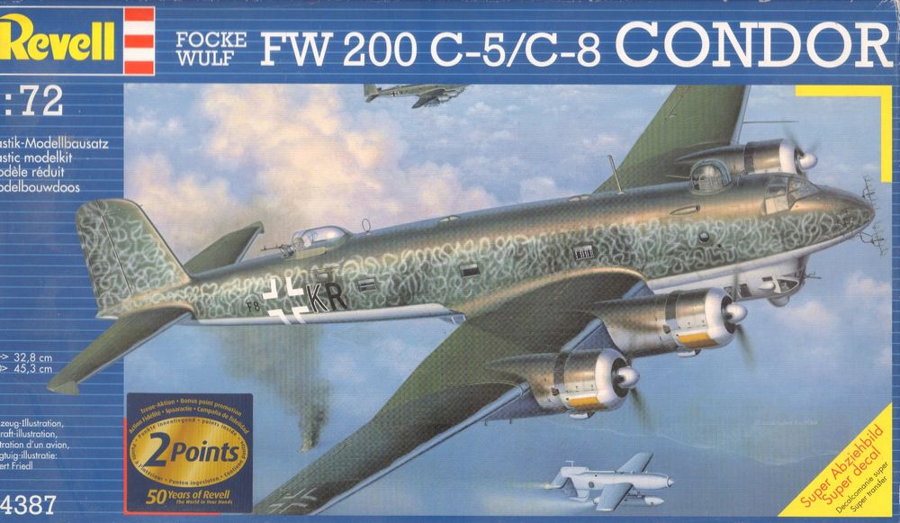 1/72 Fw-200 C-5/C-8 Condor Revell 04387 (Neuf avec emballage d'origine ...