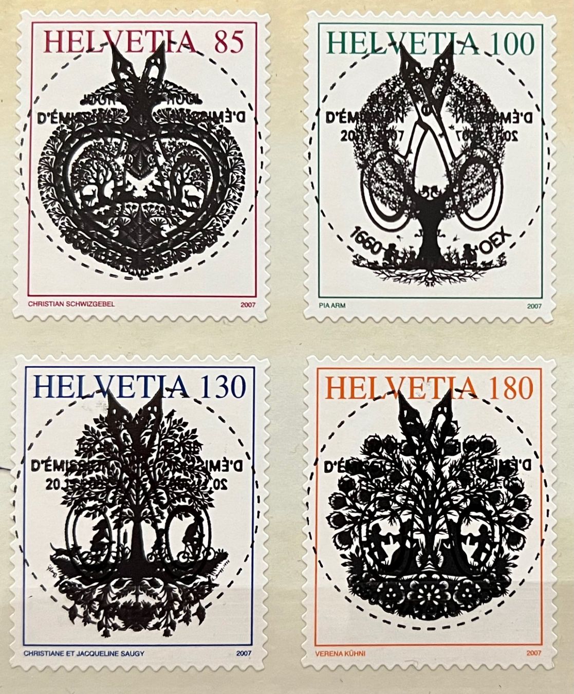 Scherenschnitte Zst 1250-53 Voll-ET-Stempel selten (Gebraucht) in St ...