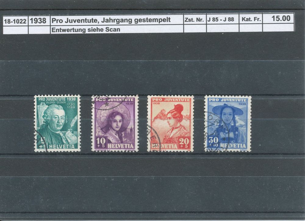 1938 Pro Juventute Jahrgang | Kaufen auf Ricardo