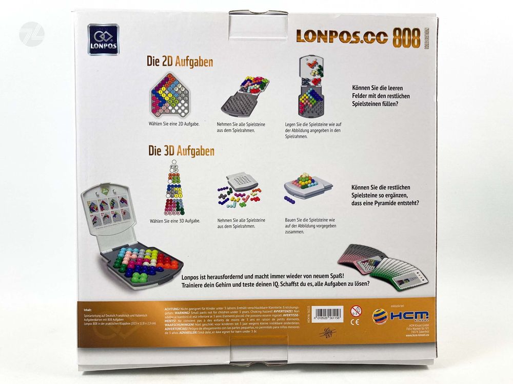 LONPOS 808 Pyramid Puzzle Brain Game Spiel OVP komplett Gold (Neu ...