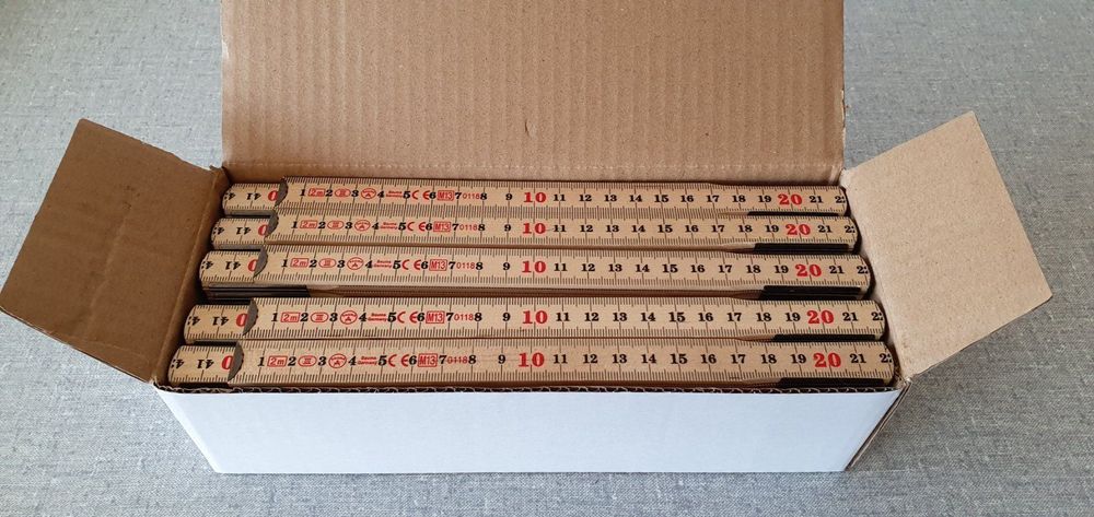 Meterstab aus Holz (Rotbuche), 10er-Pack (Neu und originalverpackt) in ...