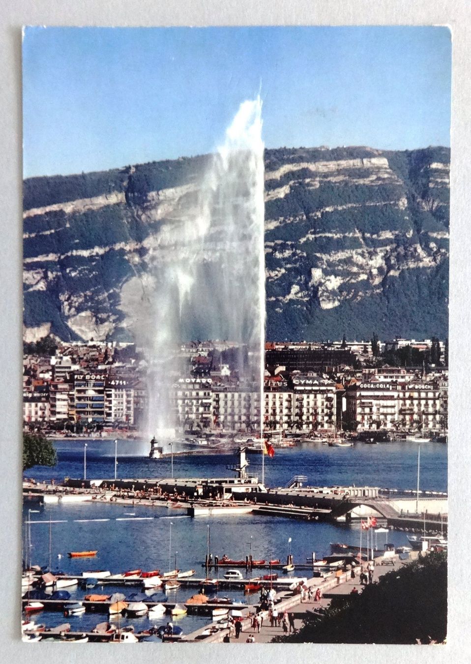 Genève - Le Jet d' Eau (130 m) et le Mt. Salève (D'occasion) à Fétigny ...