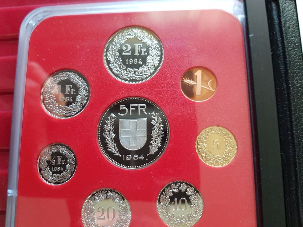 Schweizer Münzensatz 1984 PP (Neu und originalverpackt) in Obergösgen für CHF 21.5 – mit ...