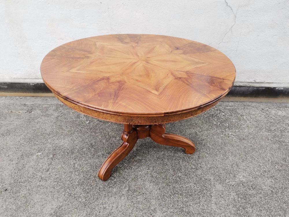 Antiker Holztisch, Runder Tisch, Alter Holztisch, Obstholz (Gebraucht ...