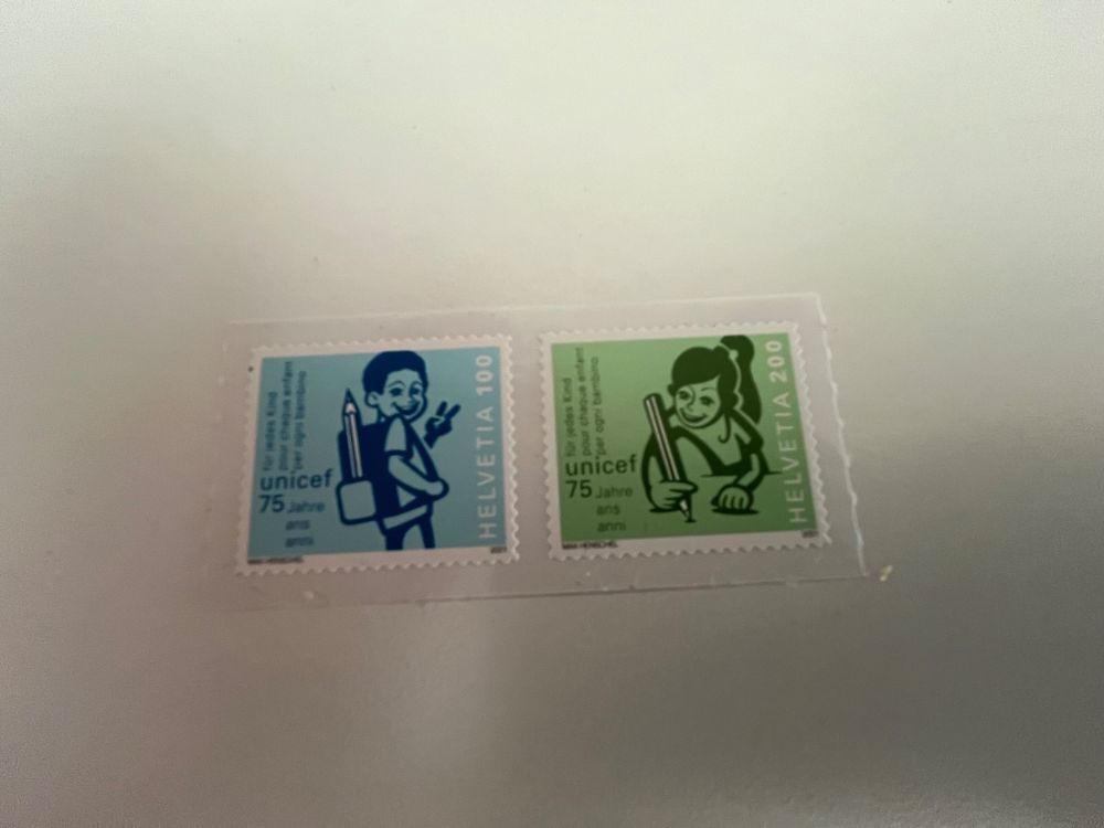 Briefmarken Schweiz 75 J. Unicef postfrisch (Mi 2732/2733) (Gebraucht ...
