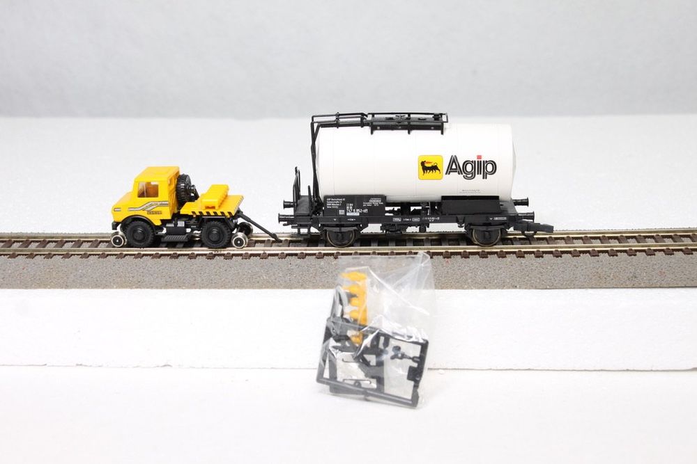 Kesselwagen+Auto wagon citerne+auto AGIP Roco 1909 (Neu (gemäss ...