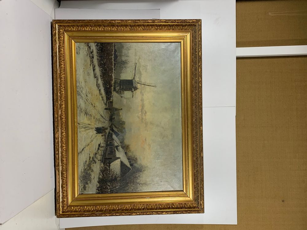 F. Brosens (XIX-XX) Antikes Winterlandschaft Gemälde (Gebraucht) in ...