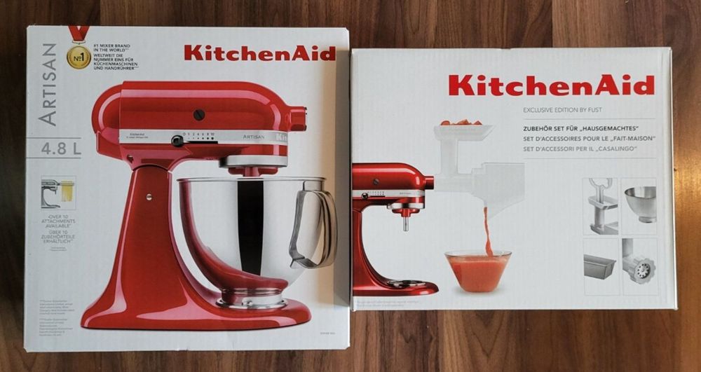 Küchenmaschine Artisan KSM125 Rot + Zubehörset - Neu - OVP (Neu und ...