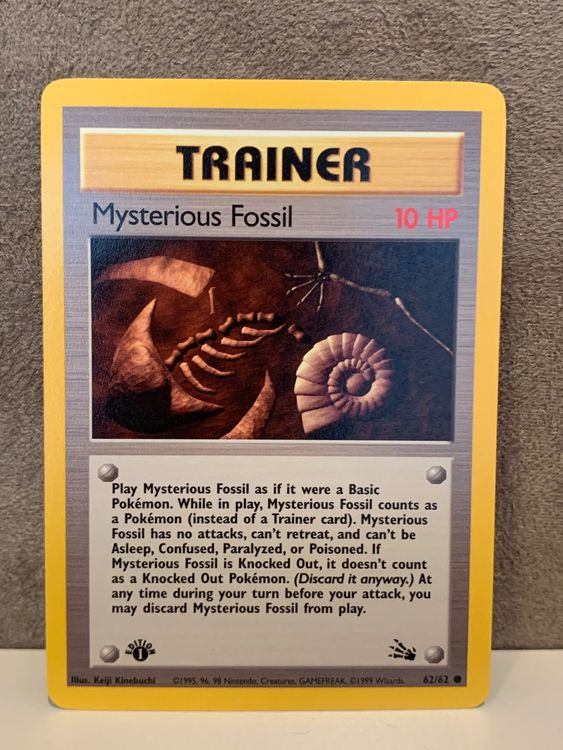 62/62 *1.Edition Mysterious Fossil ENG Pokemon Fossil (Gebraucht) in ...