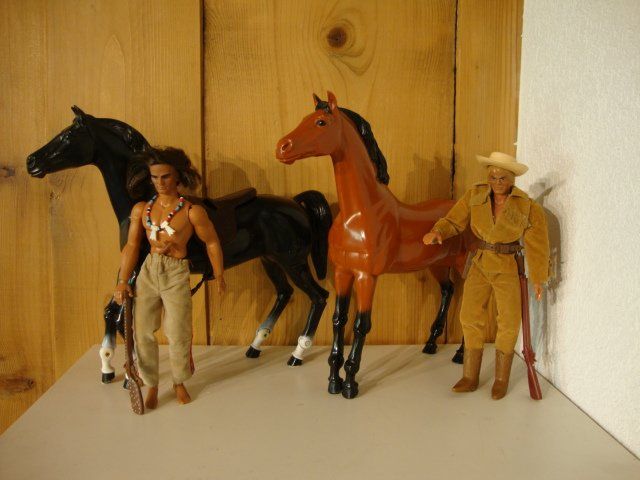 BIG JIM Karl May Serie Winnetou + Old Shatterhand mit Pferd (Gebraucht ...