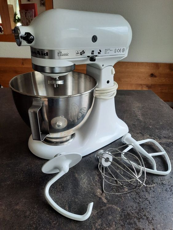 KITCHENAID K45 Classic Küchenmaschine (Weiss/Edelstahl) (Gebraucht) in ...