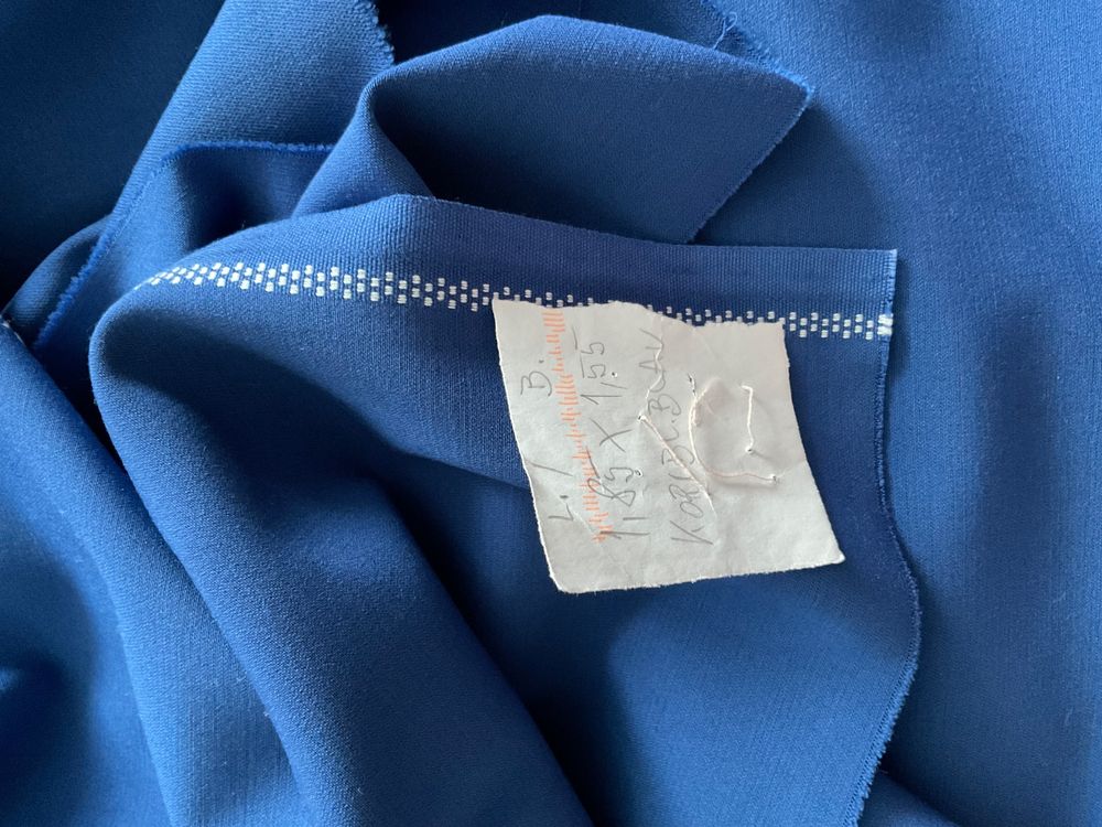 AGNONA MURETTO Wolle-Kaschmir Stoff 155 x 185 cm Kobaltblau (Neu ...