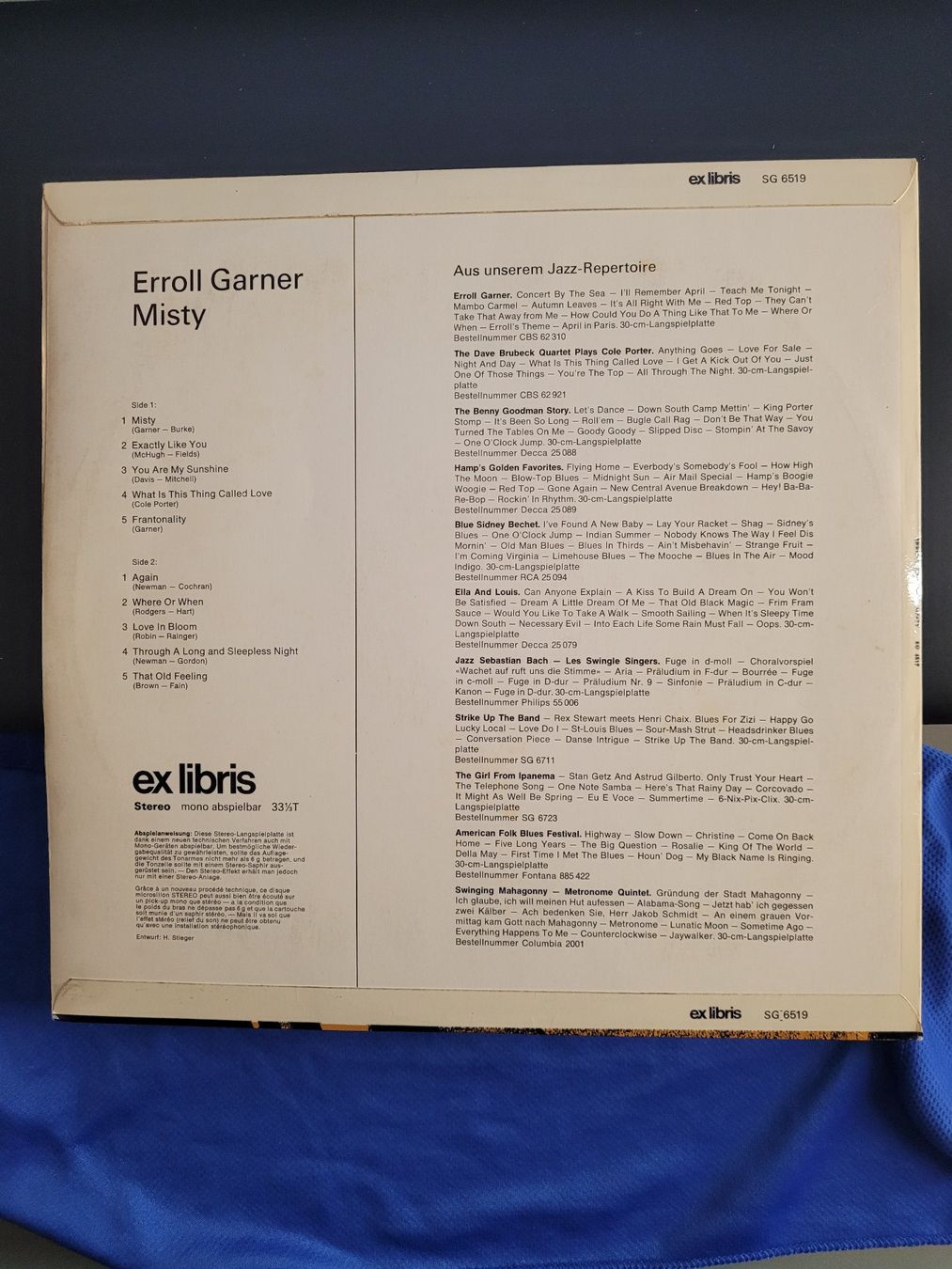 Erroll Garner – Misty Cover: VG+*/Vinyl NM (Gebraucht) in Lausen für ...
