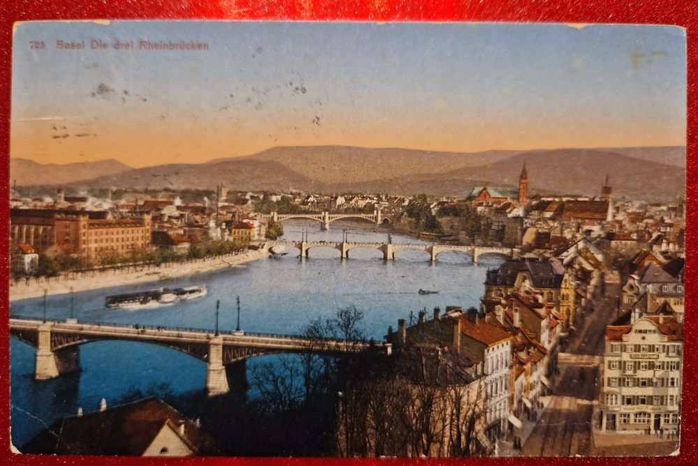 Basel, Die drei Rheinbrücken 1920 (Gebraucht) in Melchnau für CHF 4 – mit Lieferung auf Ricardo ...