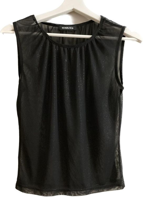 Top schwarz und transparent mit glitzer | Kaufen auf Ricardo