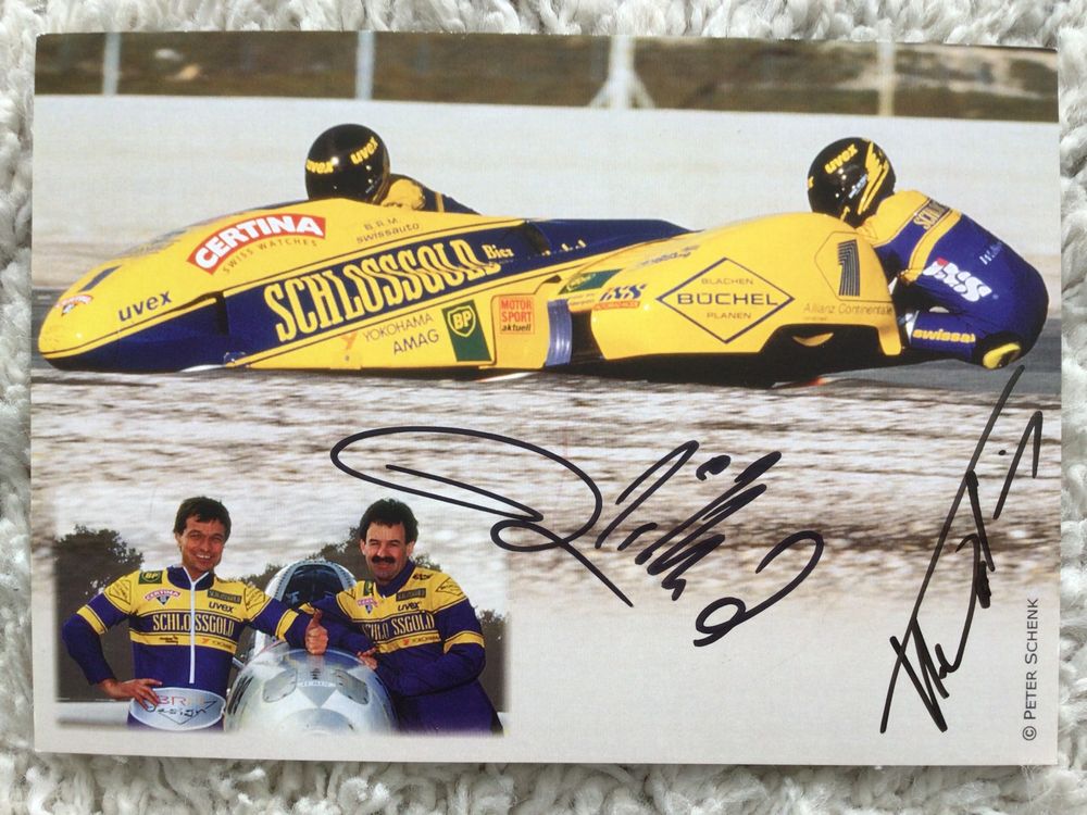 Biland Waltisberg Original Autogramme Moto Sport Seitenwagen | Kaufen ...