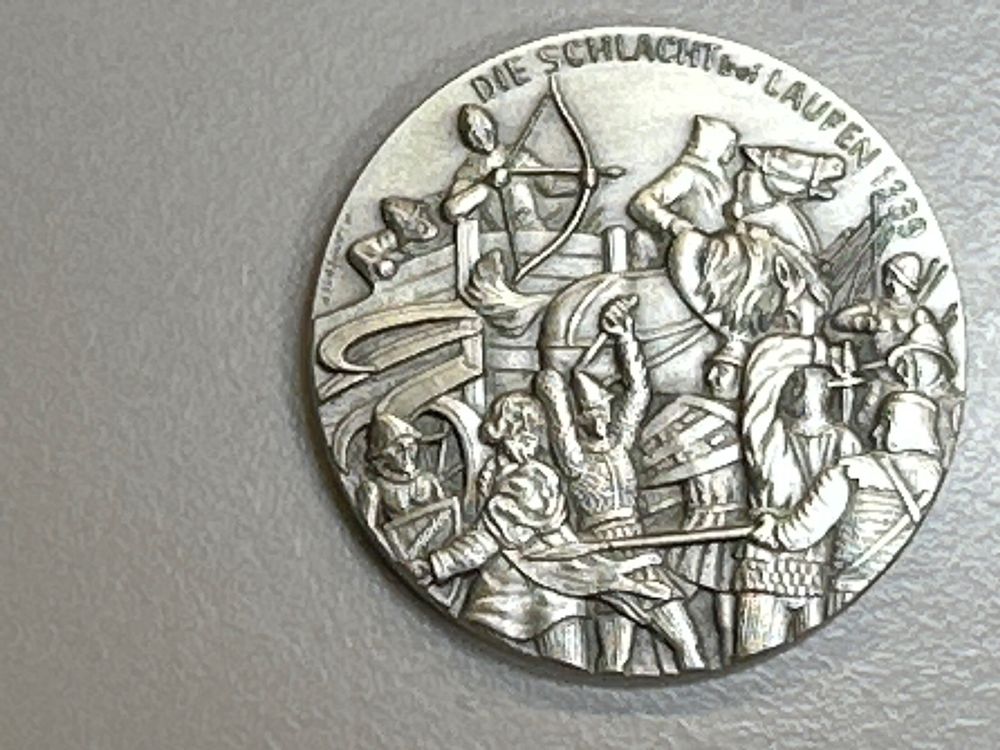 Medaille Silber 900 18,35g 1.August-Taler 1986 Schlacht (Neu (gemäss Beschreibung)) in Herisau ...