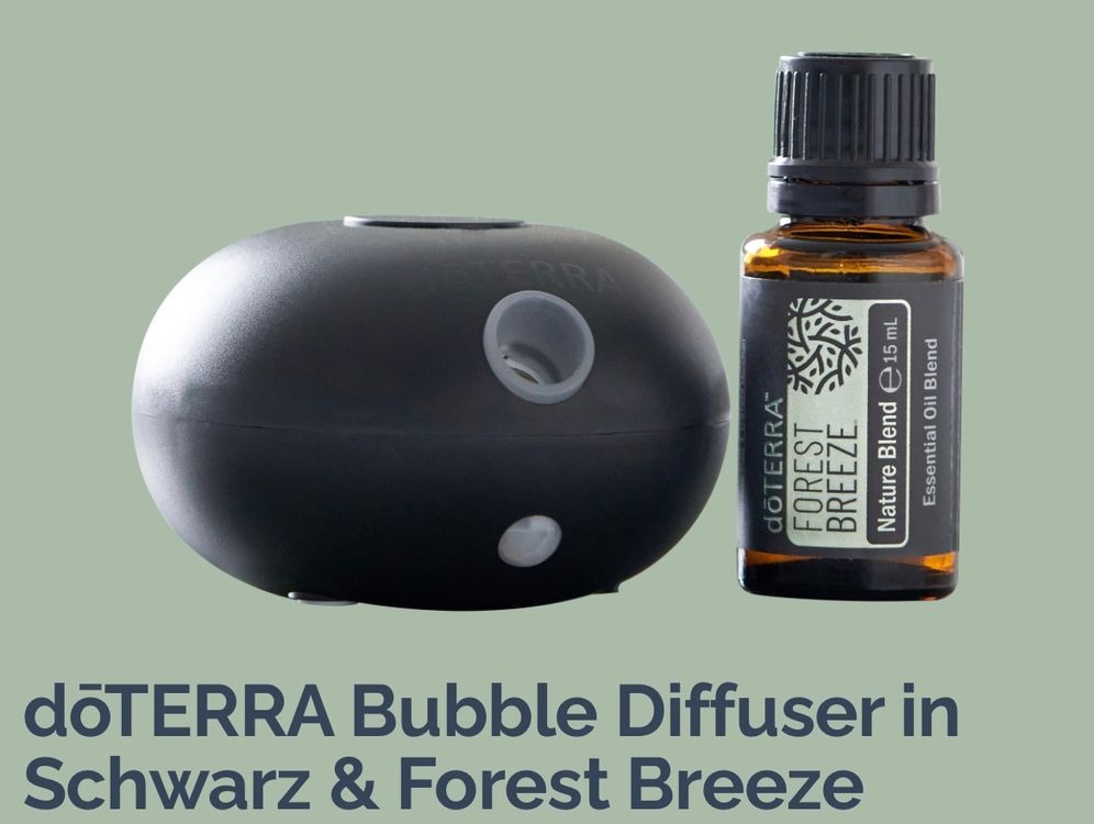 dōTERRA Bubble Diffuser in Schwarz & Forest Breeze Limited (Neu und ...