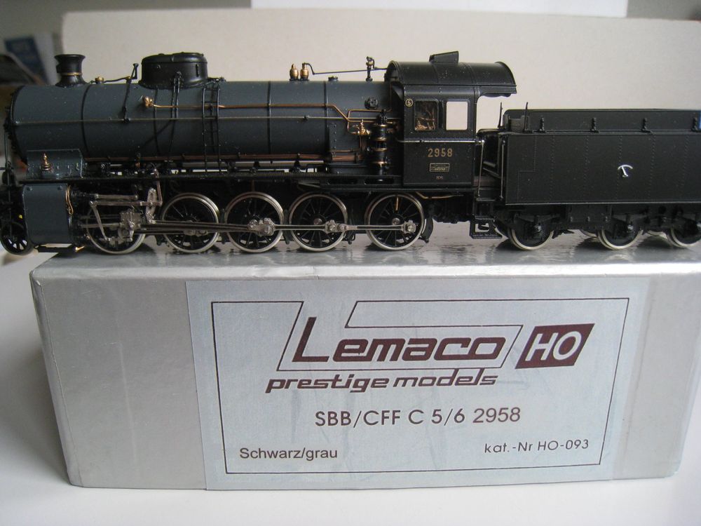 Lemaco C 5/6 2958, SBB Dampflok mit grauem Kessel, HO 093 (Gebraucht ...