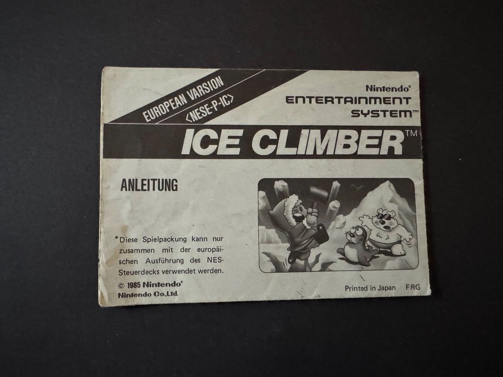 ANLEITUNG FÜR ICE CLIMBER NINTENDO NES (Gebraucht) in Hägendorf für CHF ...
