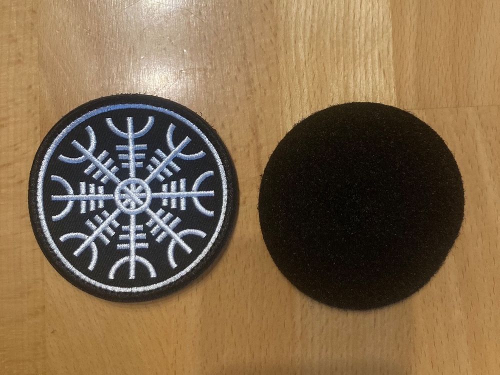 Viking Runes Aegishjalmr Patch Klettverschluss Aufnäher (Neu (gemäss ...