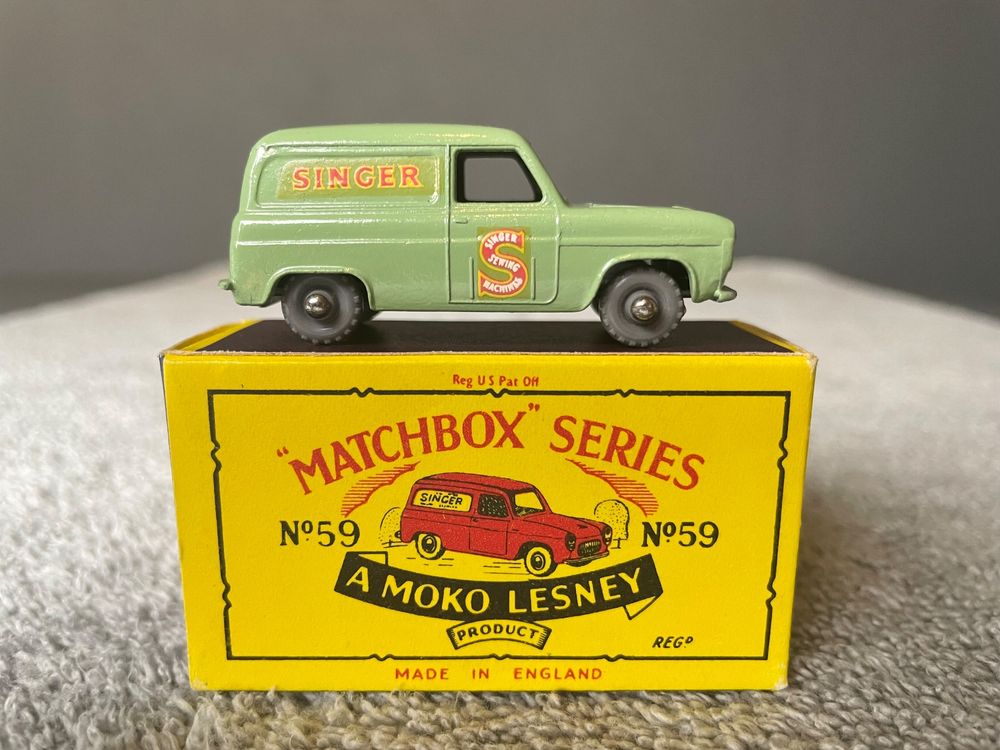 Matchbox Moko Lesney 59A Ford “Singer” Van (Neu (gemäss Beschreibung ...