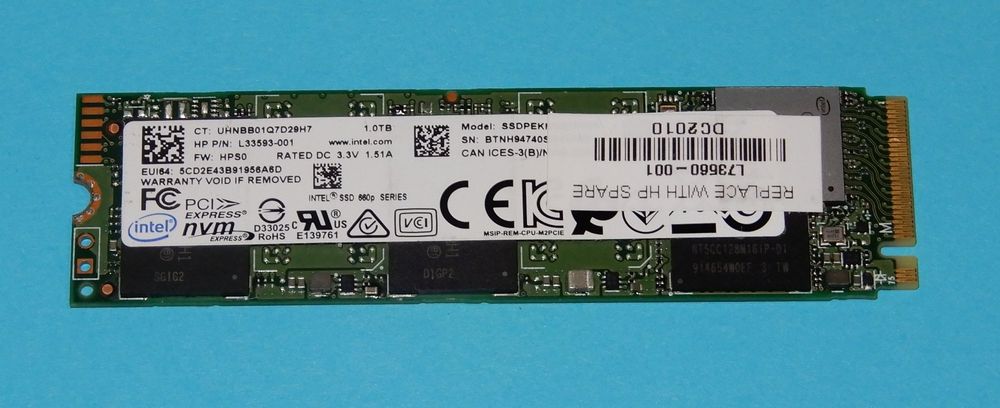 Intel PCI NVMe 1.0 TB SSD (Gebraucht) in Bern für CHF 65 – mit ...
