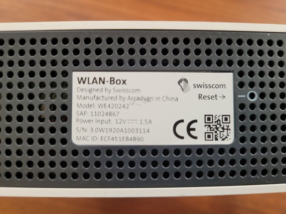 Swisscom WLAN Box (Gebraucht) in für CHF 29 – mit Lieferung auf Ricardo ...