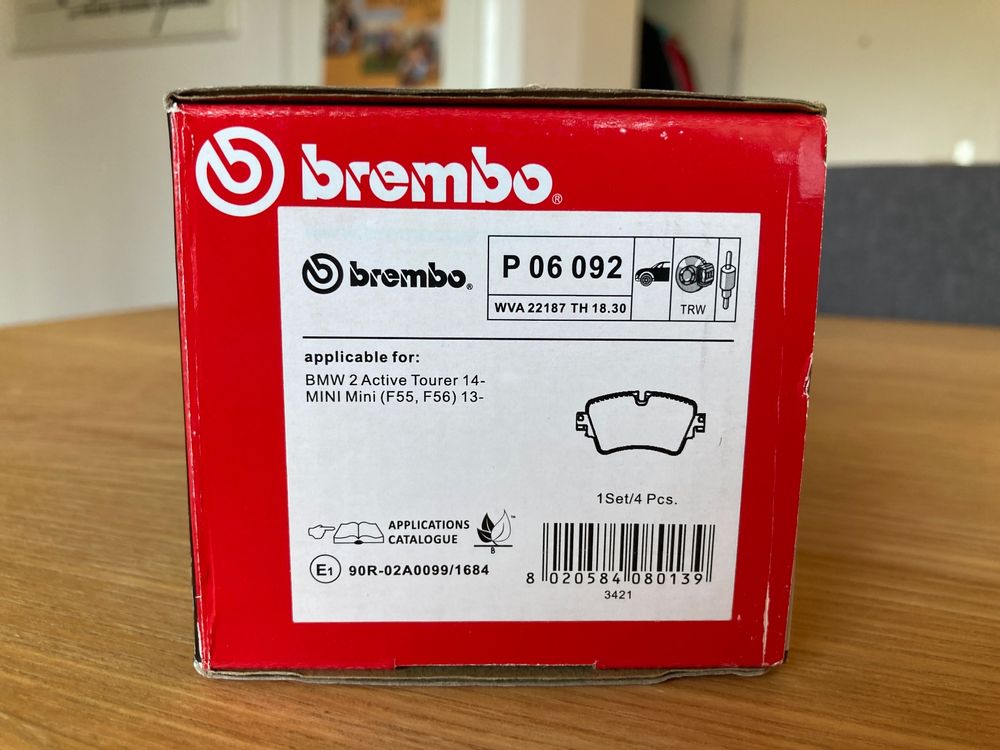 Bremsbeläge Brembo P 06 092, MINI F56, BMW 2er | Kaufen auf Ricardo