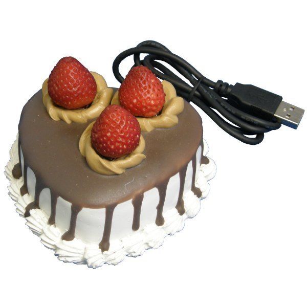 USB 2.0 Design USB Hub 3-Port in Tortenform, strawberry cake (Neu und ...