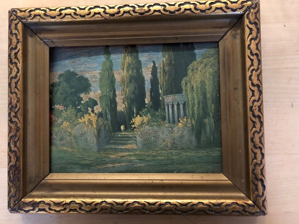 Ölgemälde. Landschaft auf Holz. Defekt (Gebraucht) in Glarus für CHF 15 – mit Lieferung auf ...