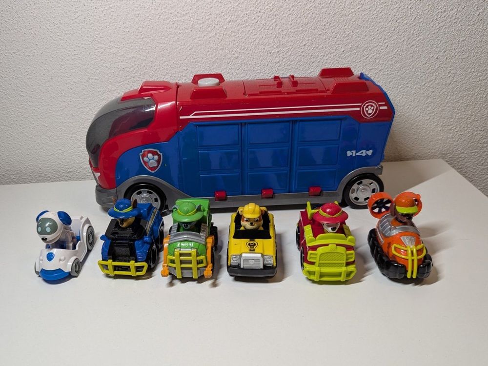 Paw Patrol Mission Cruiser mit Robo-Hund und 6 Fahrzeugen (Gebraucht) in Stans für CHF 20 – mit ...