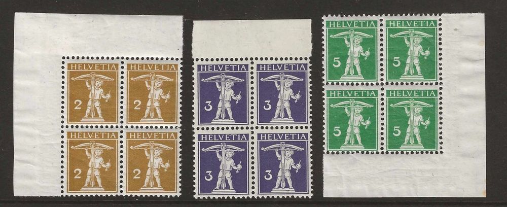 Tellknabe Nr. 117 - 119 im VB postfrisch ** KP 168.-- (Neu (gemäss ...