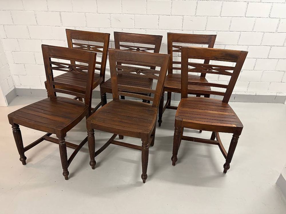 MID CENTURY, ESSZIMMER-STÜHLE, VINTAGE, 1950`ER, 6`ER SET (Gebraucht ...