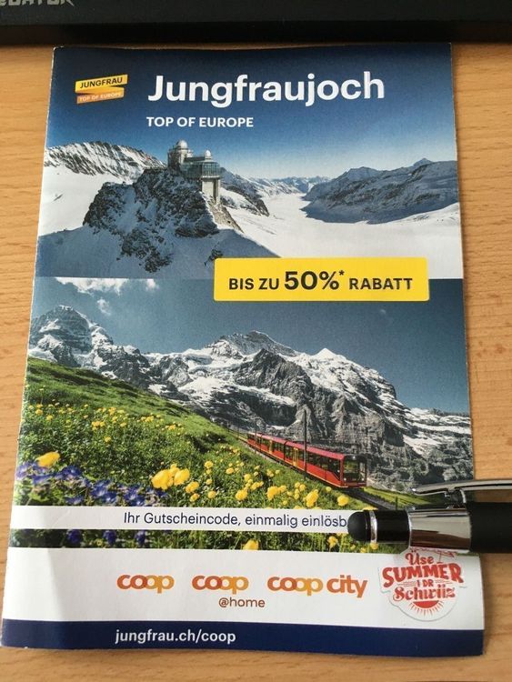 Gutschein Jungfraujoch Coop (Neu und originalverpackt) in Montlingen für CHF 4.5 – mit Lieferung ...