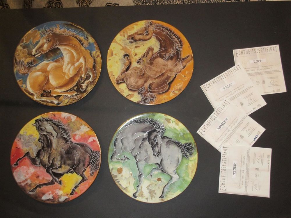 Hans Erni DIE 4 ELEMENTE Keramikteller | Kaufen auf Ricardo