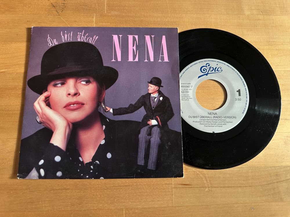 NENA tolle Single Du bist überall NDW 7" 80's Kult Top Hits (Gebraucht ...