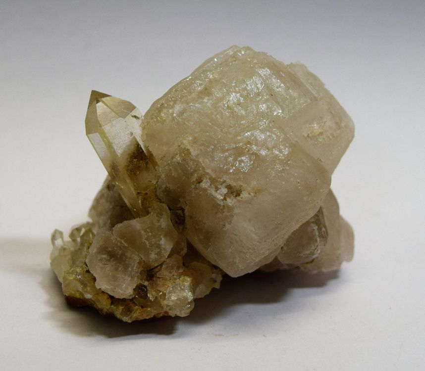 Calcit mit Bergkristall aus Wergenstein (GR) | Kaufen auf Ricardo